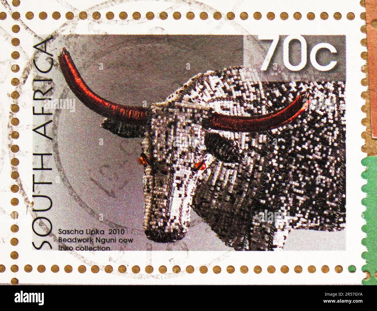 MOSCOW, RUSSIA - MAY 17, 2023: Postage stamp printed in South Africa ...