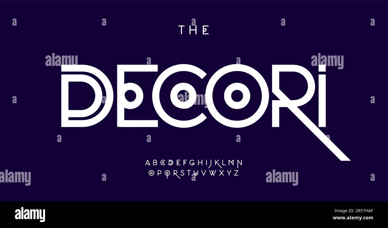 Unique vector type set combining abstract lines, modern design, and ...