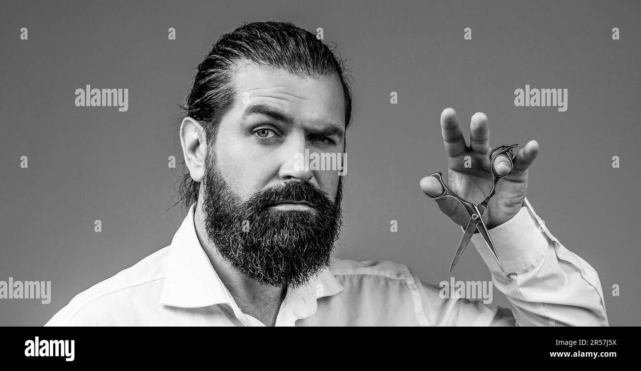 Mans beard Black and White Stock Photos & Images - Alamy