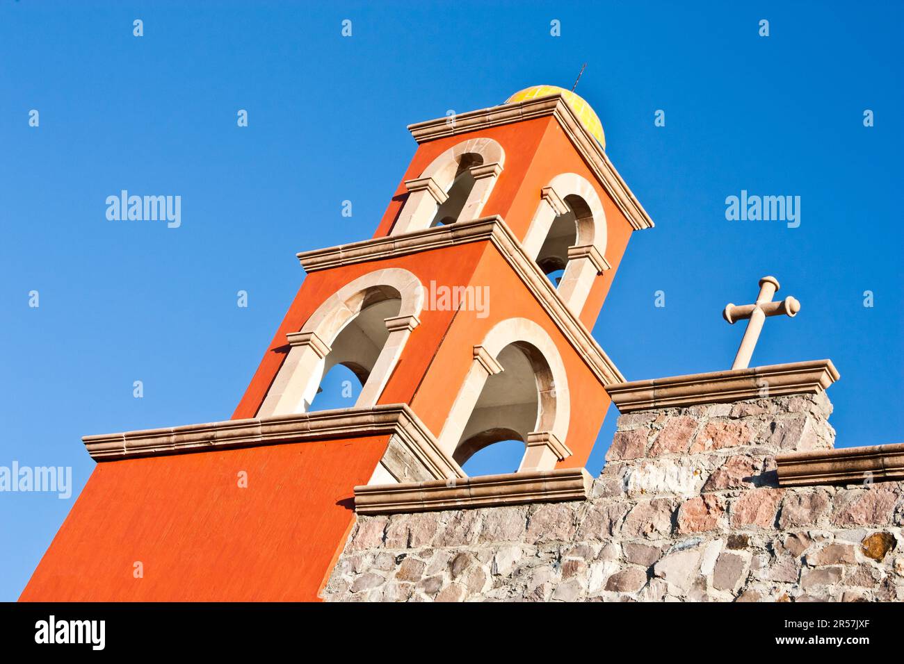 Detail of a Mexican church, brilliant colours Stock Photo - Alamy
