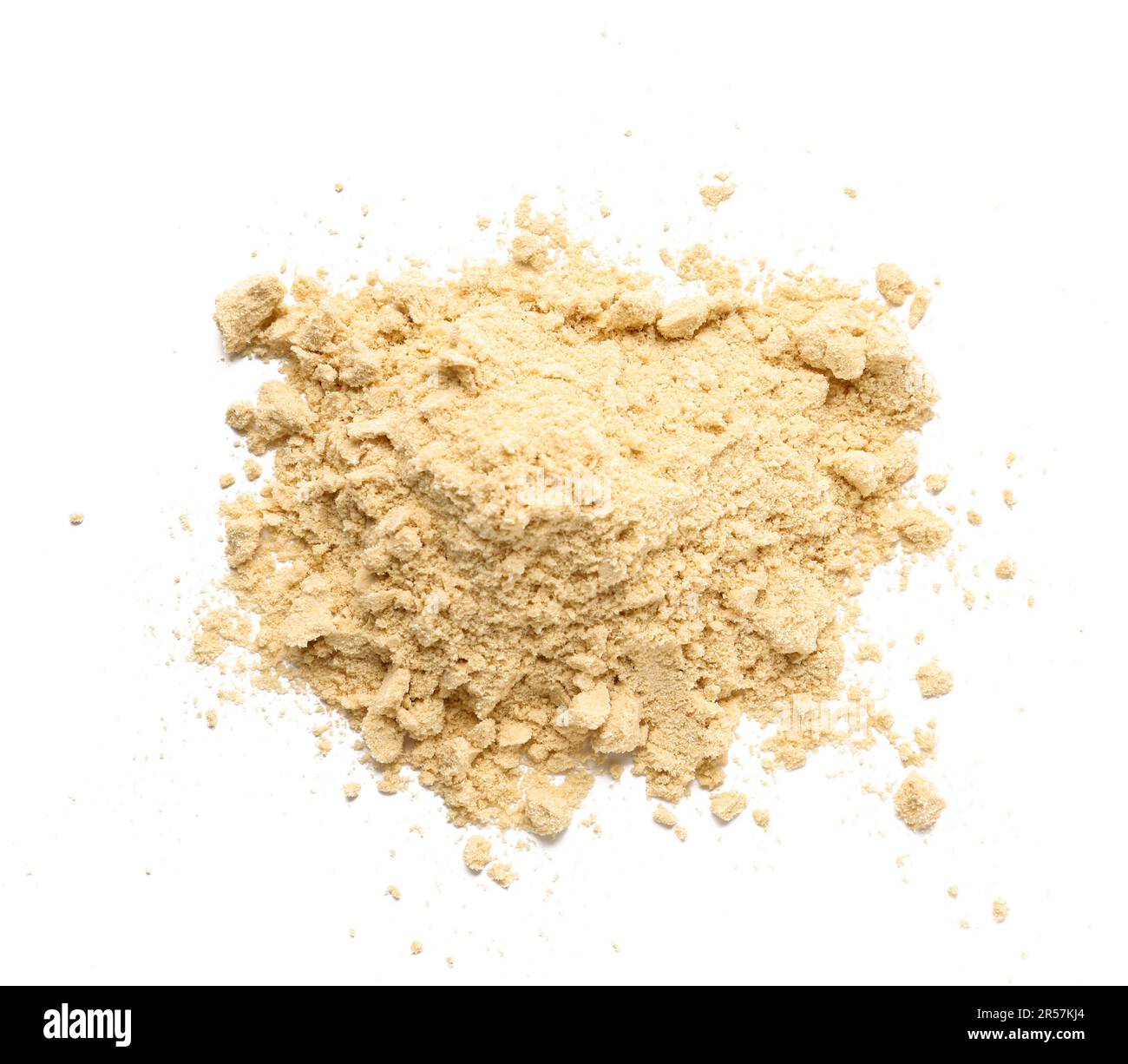 Pile of sesame flour on white background Stock Photo - Alamy