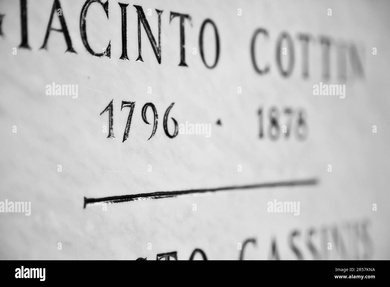 Dates of birth and death Black and White Stock Photos & Images - Alamy