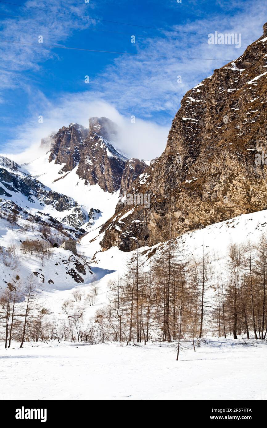Beautiful colors on Alps close to SwitzerlandItalian borders Stock ...