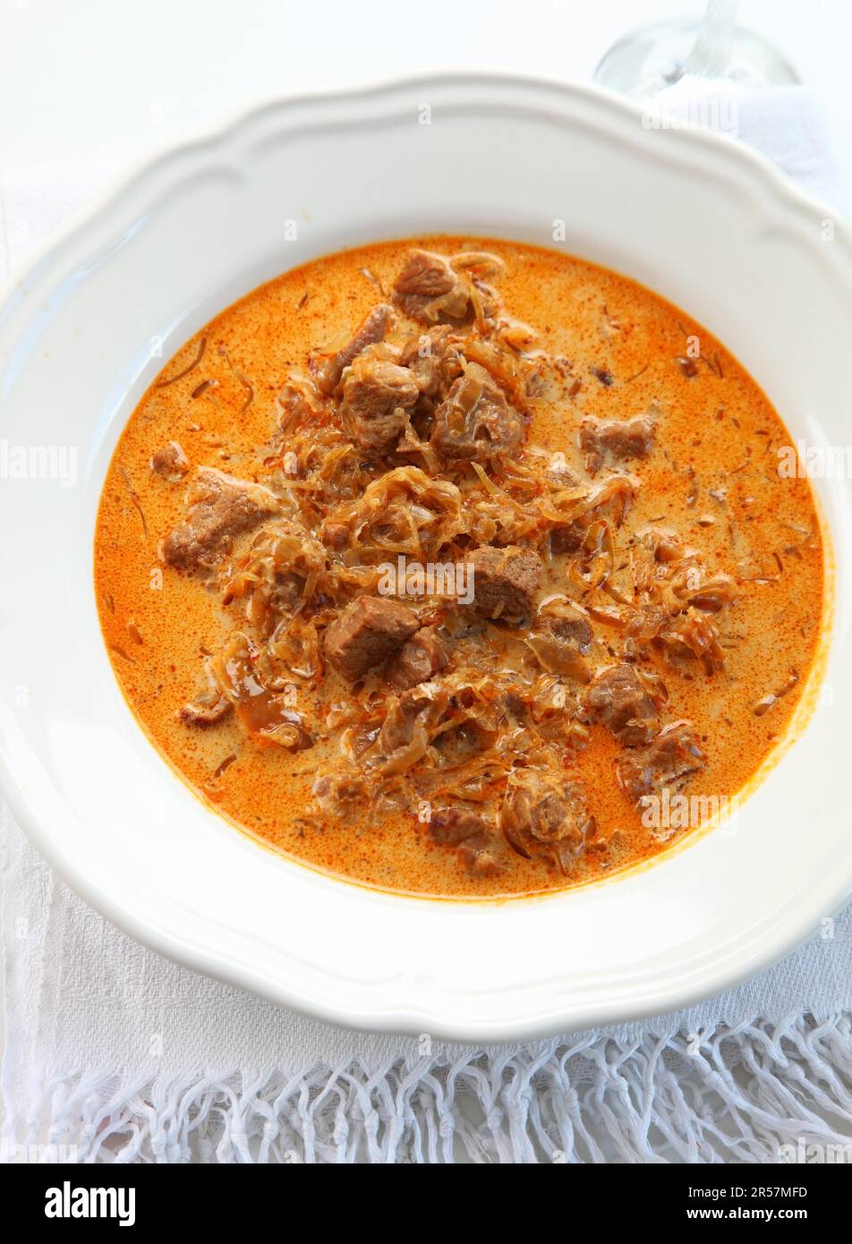 Segedin Goulash, stew of pork meat with sauerkraut Stock Photo - Alamy