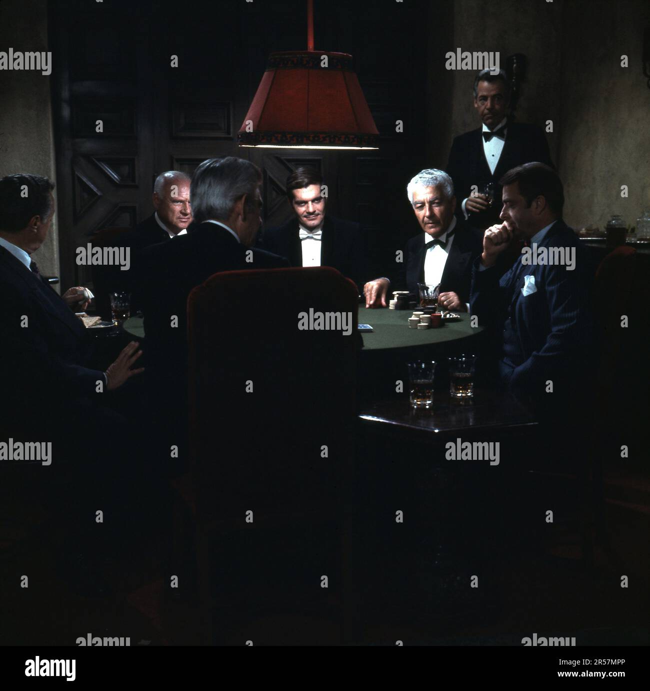 OMAR SHARIF as Nick Arnstein playing cards / gambling in FUNNY GIRL ...