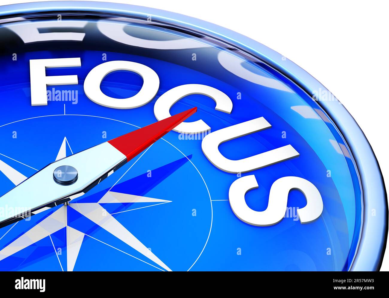 high resolution 3D rendering of a compass with a focus icon Stock Photo ...