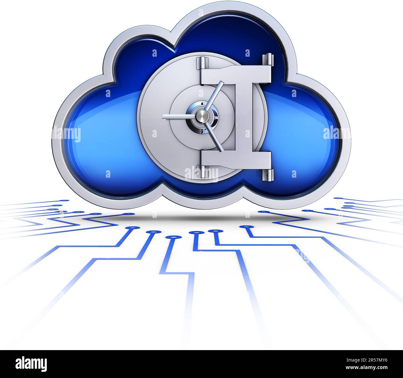 3D illustration of a safety cloud computing concept Stock Photo - Alamy