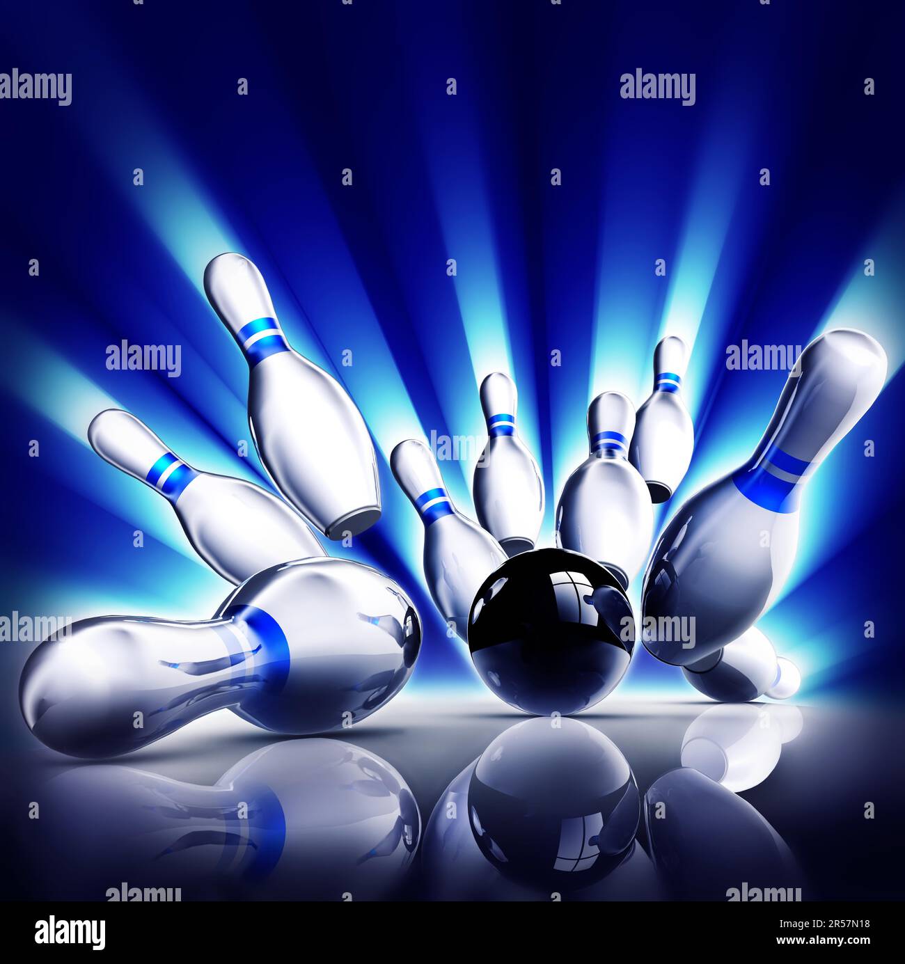 3d bowling pins hi-res stock photography and images - Alamy