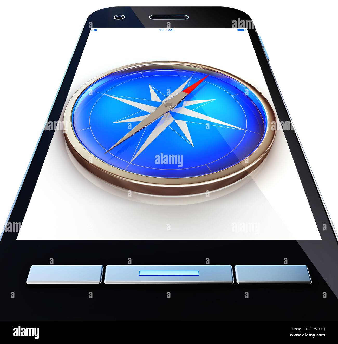 3D illustration of a smartphone navigation concept Stock Photo - Alamy