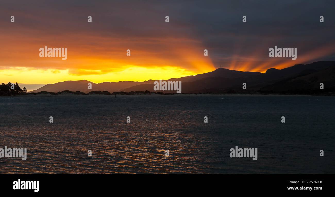Sunset over Pilot Bay Stock Photo - Alamy