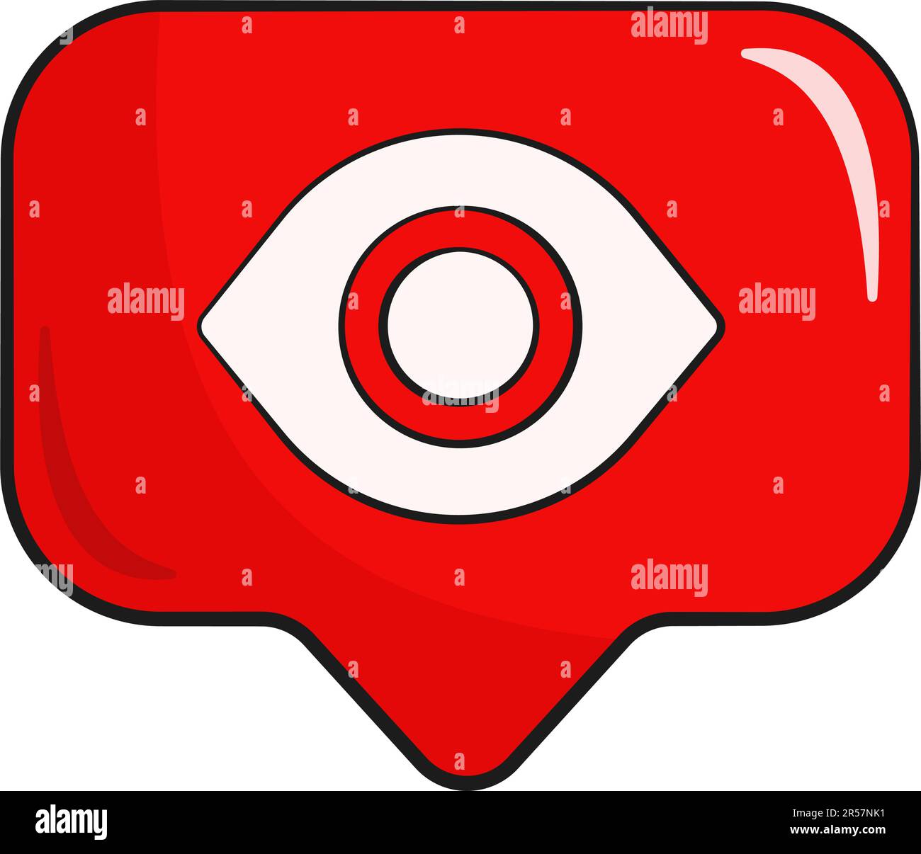 View notification icon. Cartoon. Vector illustration Stock Vector Image ...