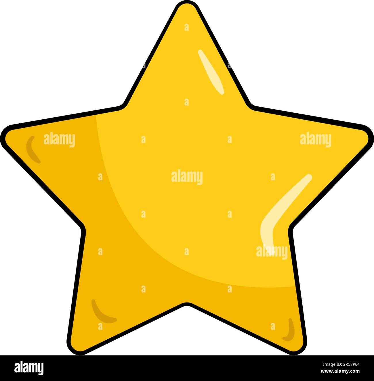 Yellow star. Cartoon. Vector illustration Stock Vector Image & Art - Alamy