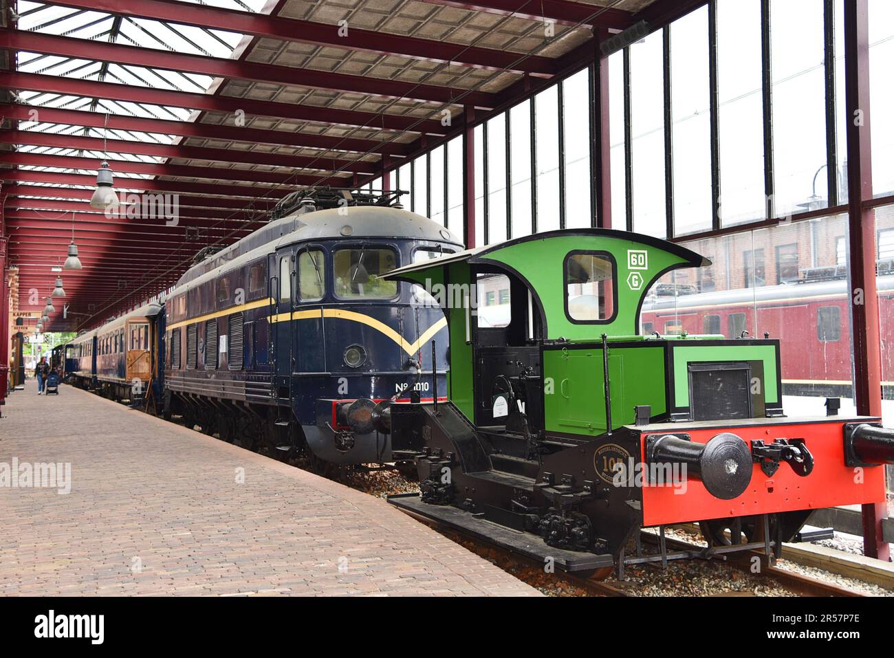 Utrecht, Netherlands. May 2023. Old dutch trains at the Railroad museum ...
