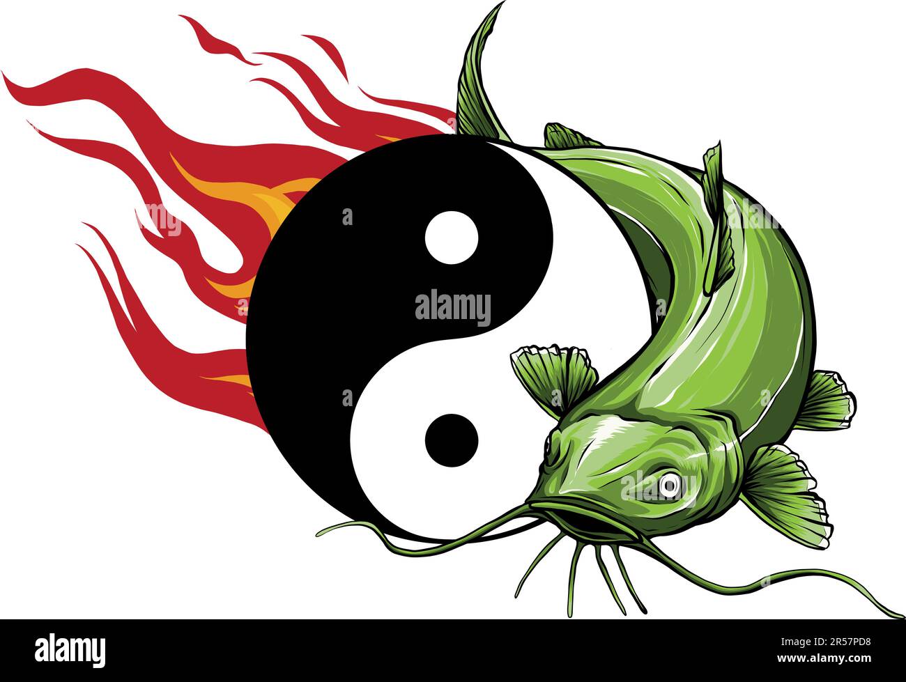 Catfish eating Stock Vector Images - Alamy