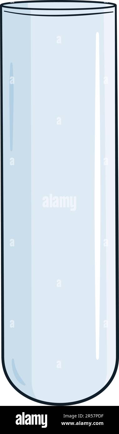 Empty test tube. Cartoon. Vector illustration Stock Vector Image & Art ...