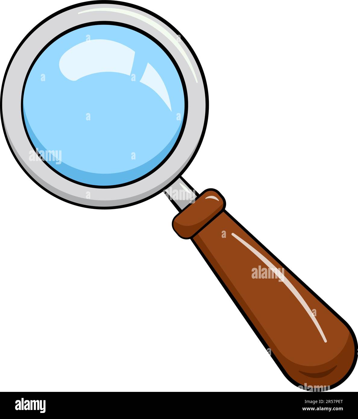 Magnifying glass. Cartoon. Vector illustration Stock Vector Image & Art ...