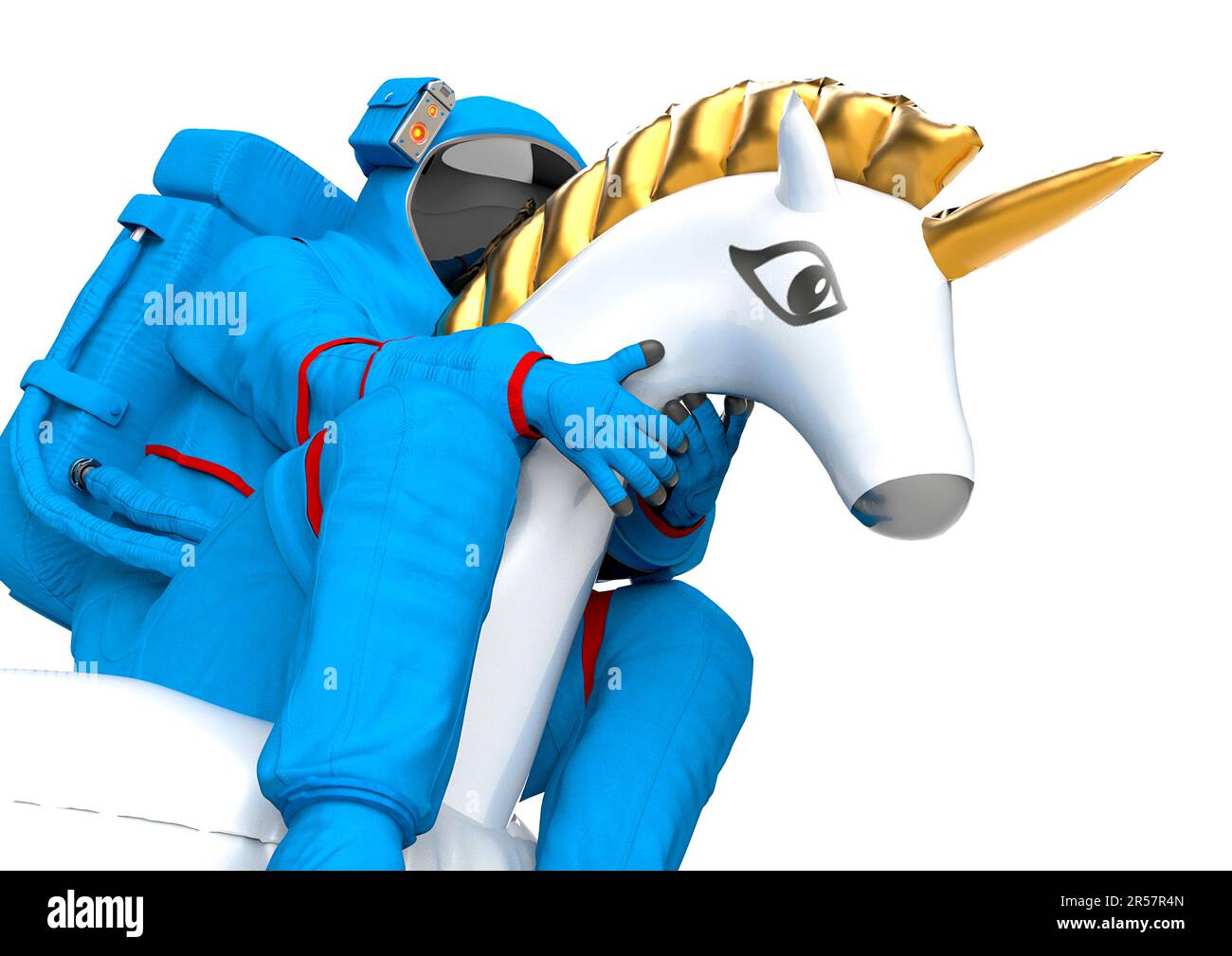 Astronaut Riding A Unicorn