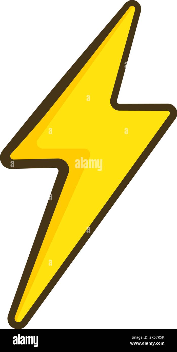 Lightning bolt. Cartoon. Vector illustration Stock Vector Image & Art ...