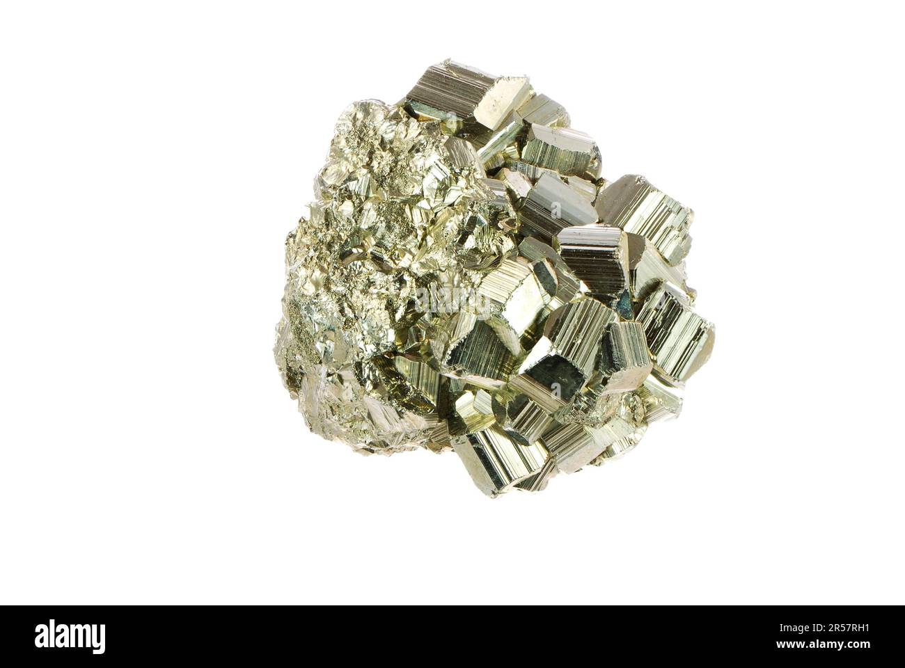 Macro of an isolated iron pyrite mineral Stock Photo - Alamy