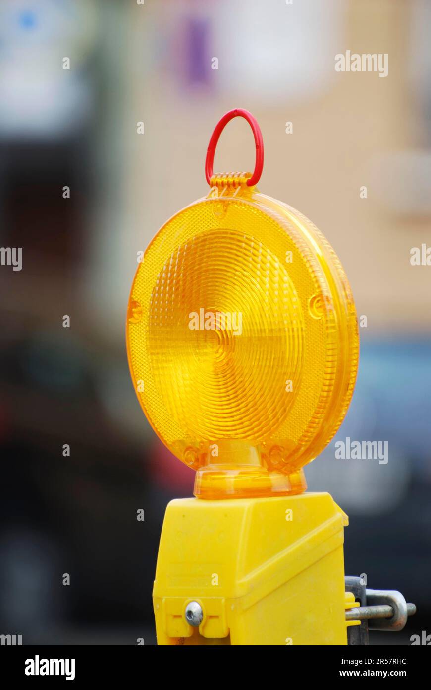 Barricade light at a construction site Stock Photo - Alamy