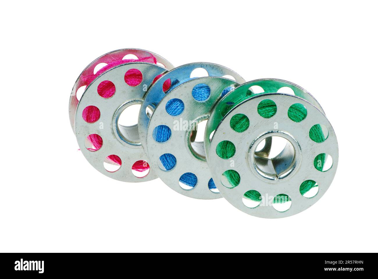 Macro of three sewing threads Stock Photo - Alamy