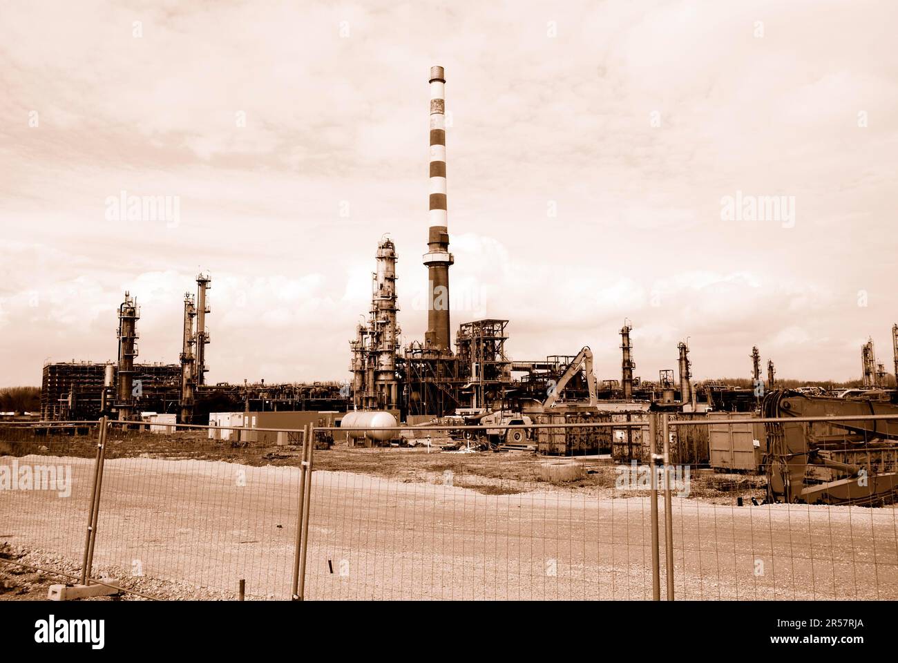 Abandoned industrial ruine of an oil refinery Stock Photo - Alamy