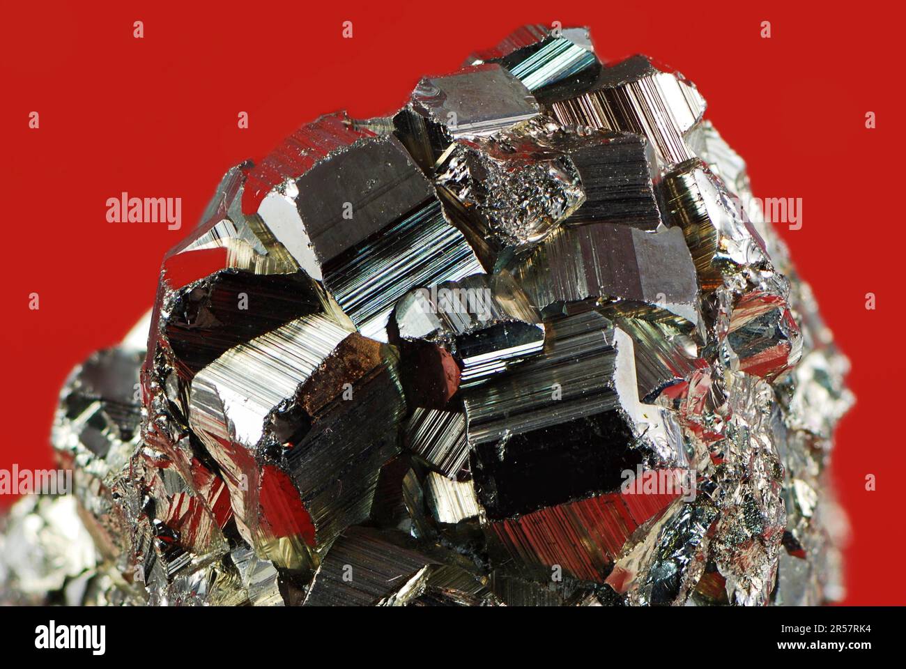 Macro of an iron pyrite mineral Stock Photo - Alamy
