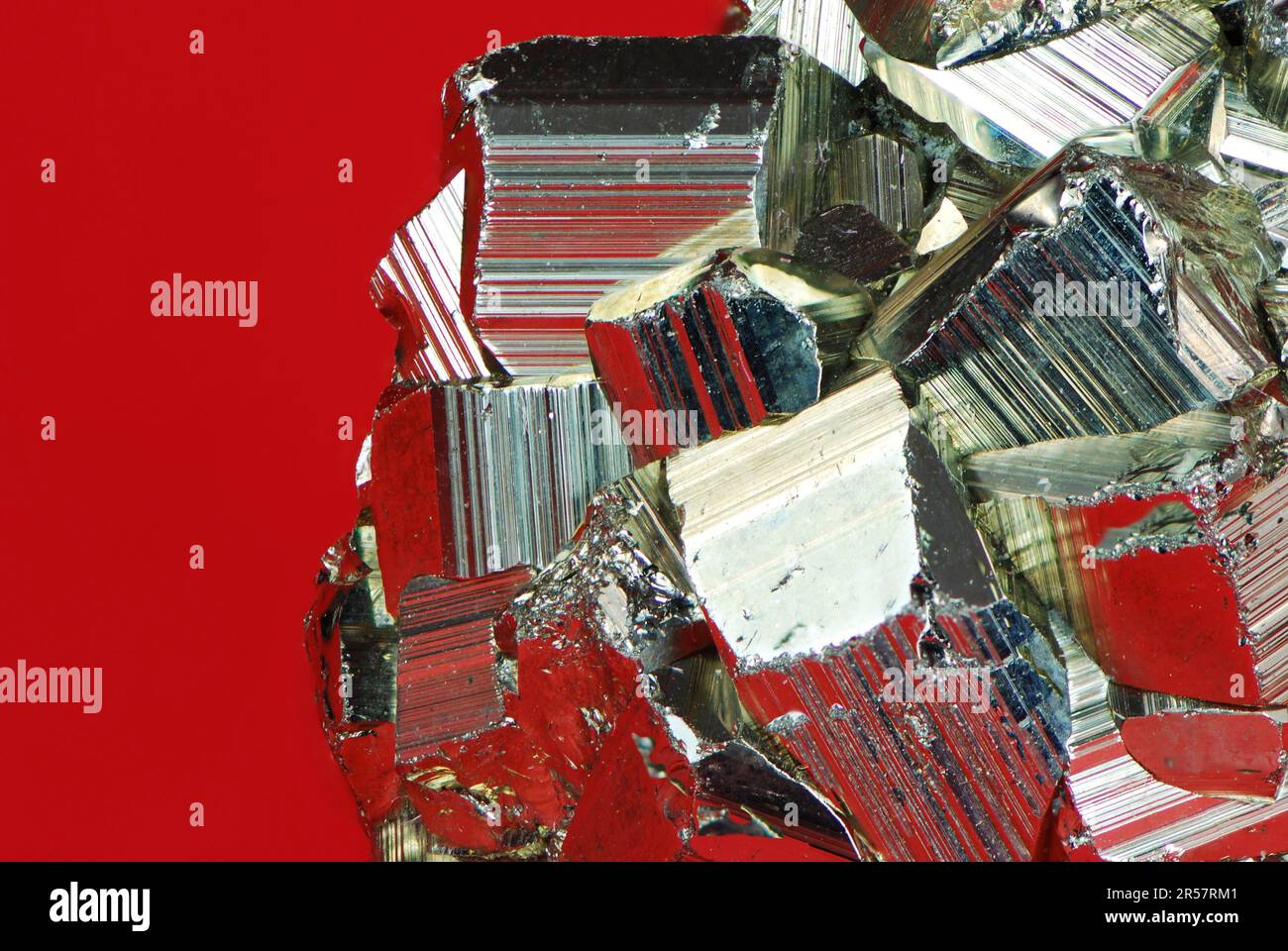 Macro of an iron pyrite mineral Stock Photo - Alamy