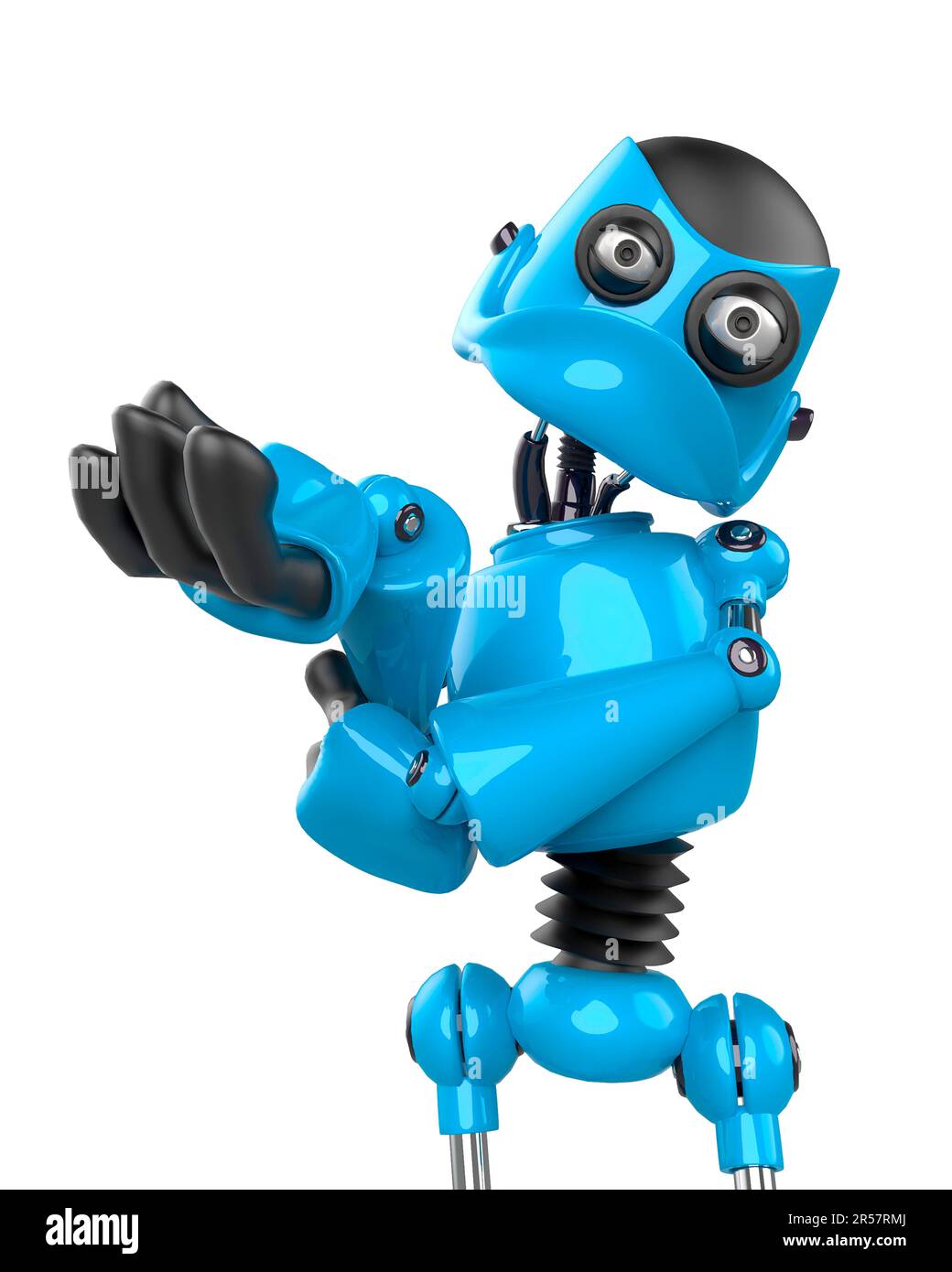 nice robot is in doubt, 3d illustration Stock Photo - Alamy