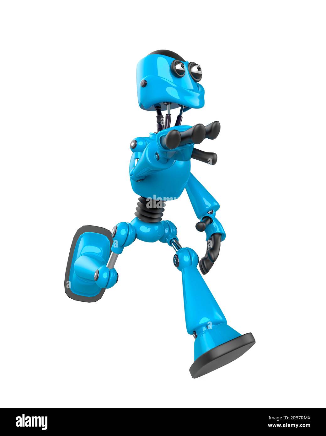 nice robot is running, 3d illustration Stock Photo - Alamy