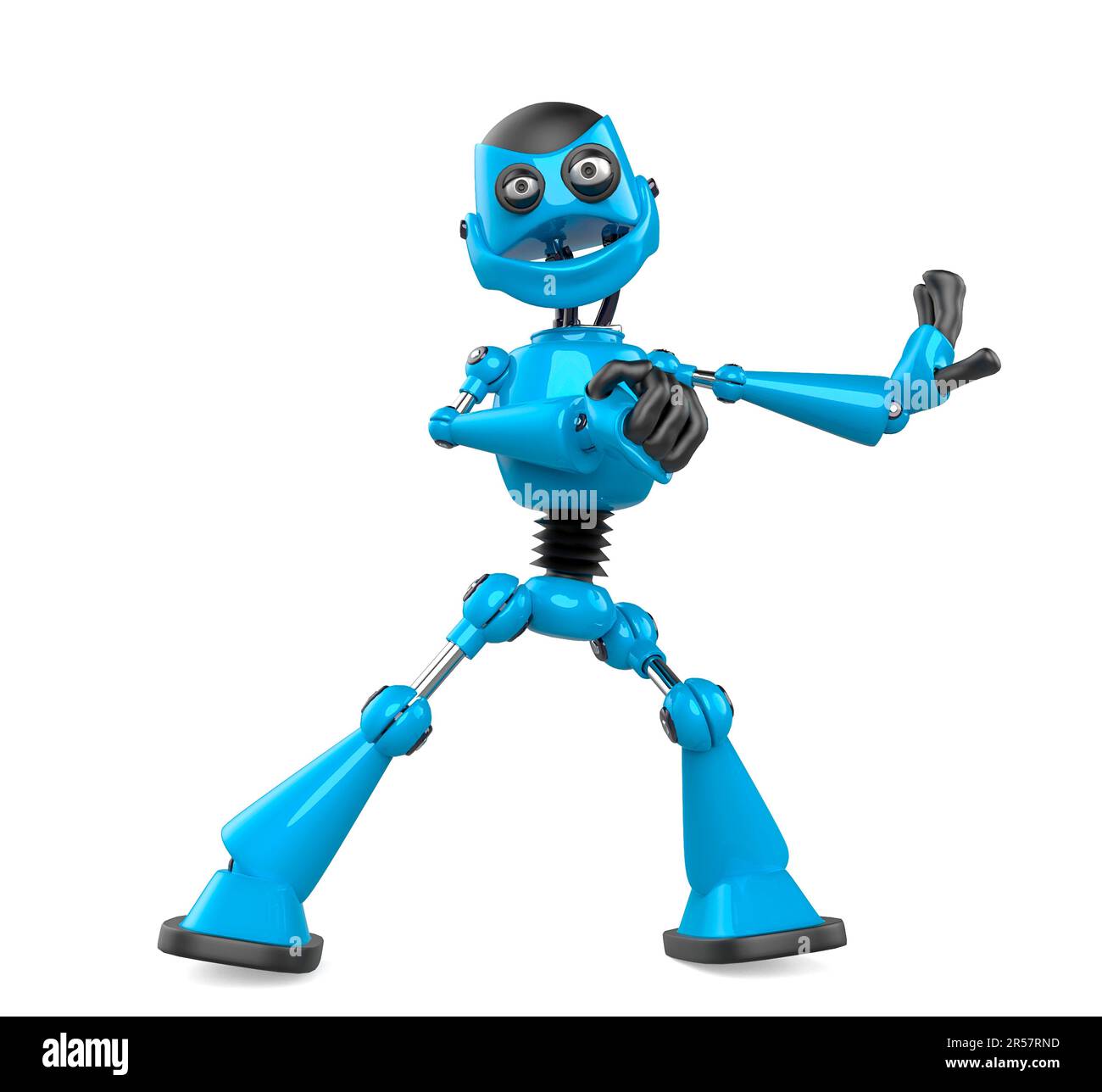 nice robot is a fighter, 3d illustration Stock Photo - Alamy
