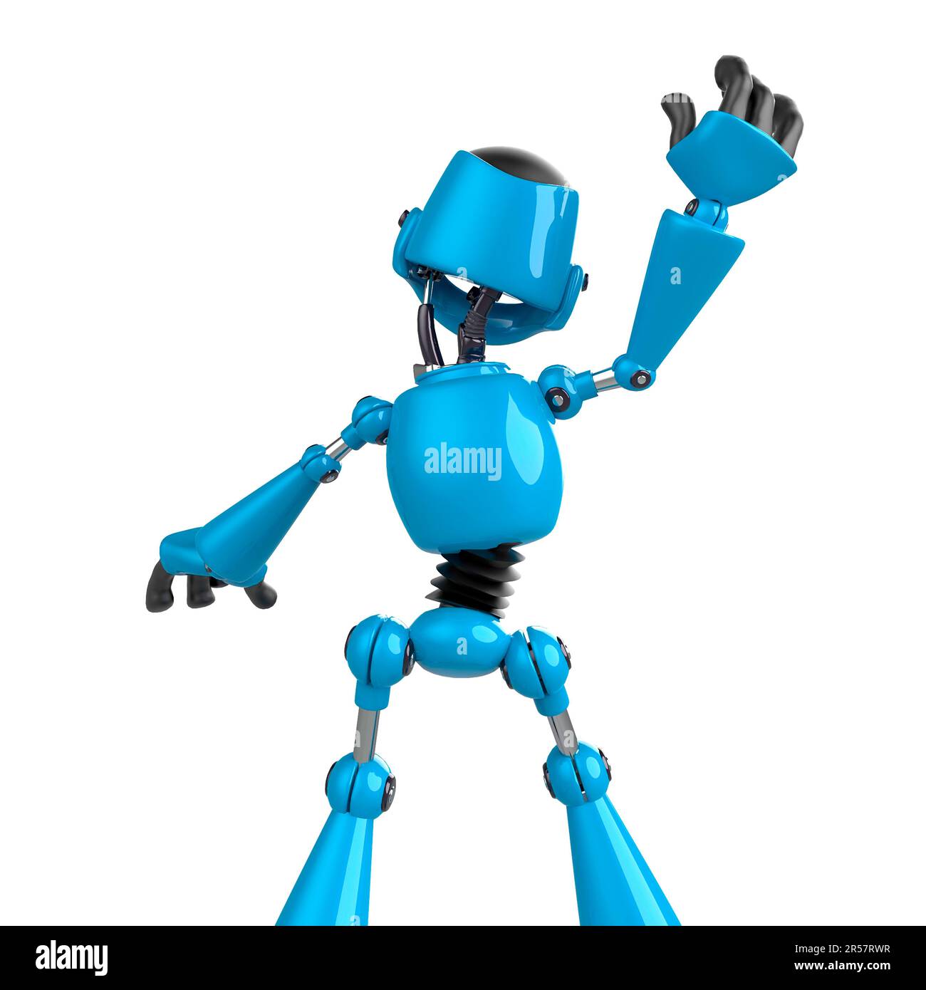 nice robot is dancing rear view, 3d illustration Stock Photo - Alamy