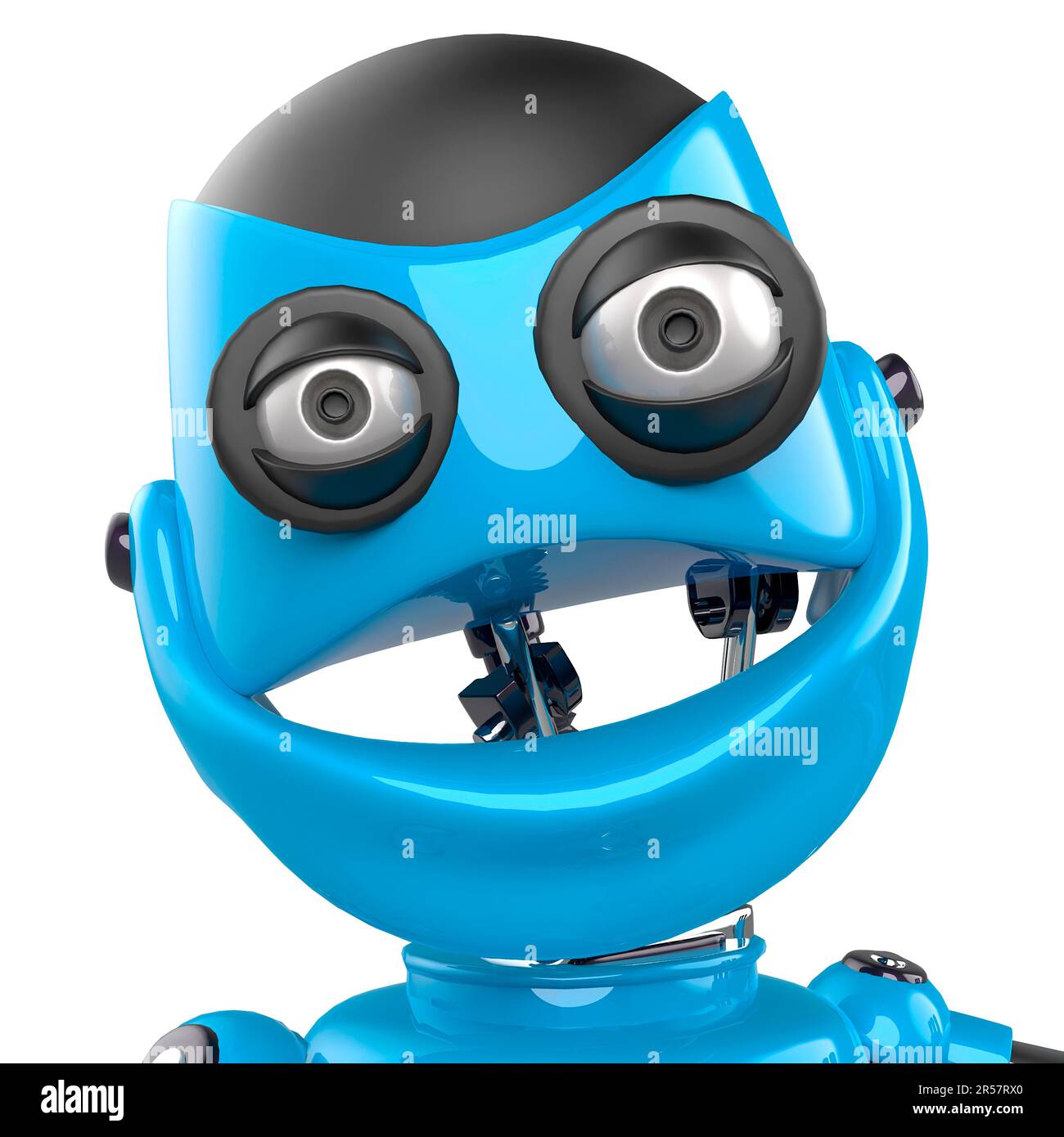 nice robot is laughing, 3d illustration Stock Photo - Alamy