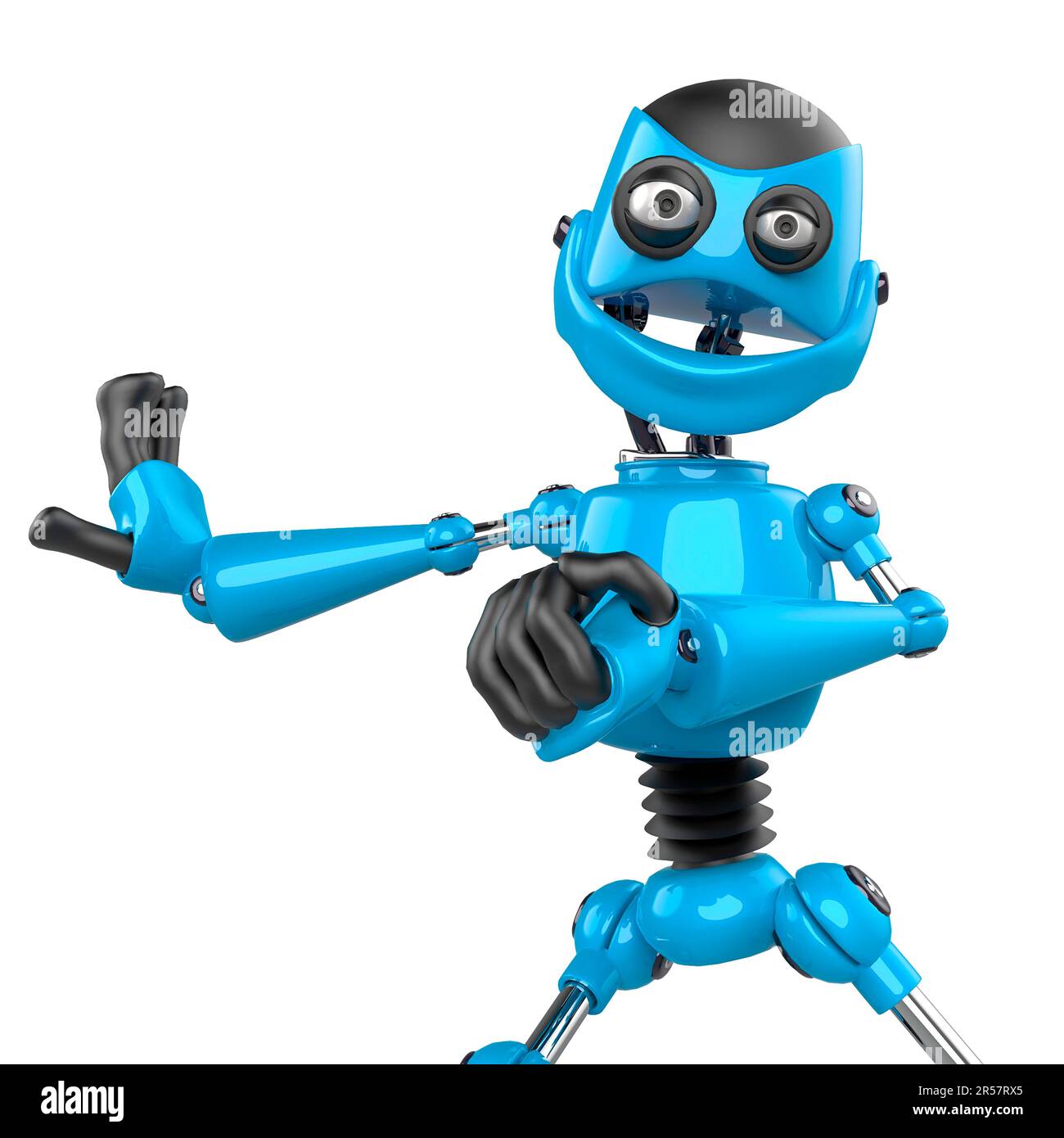 nice robot is a fighter close up view, 3d illustration Stock Photo - Alamy
