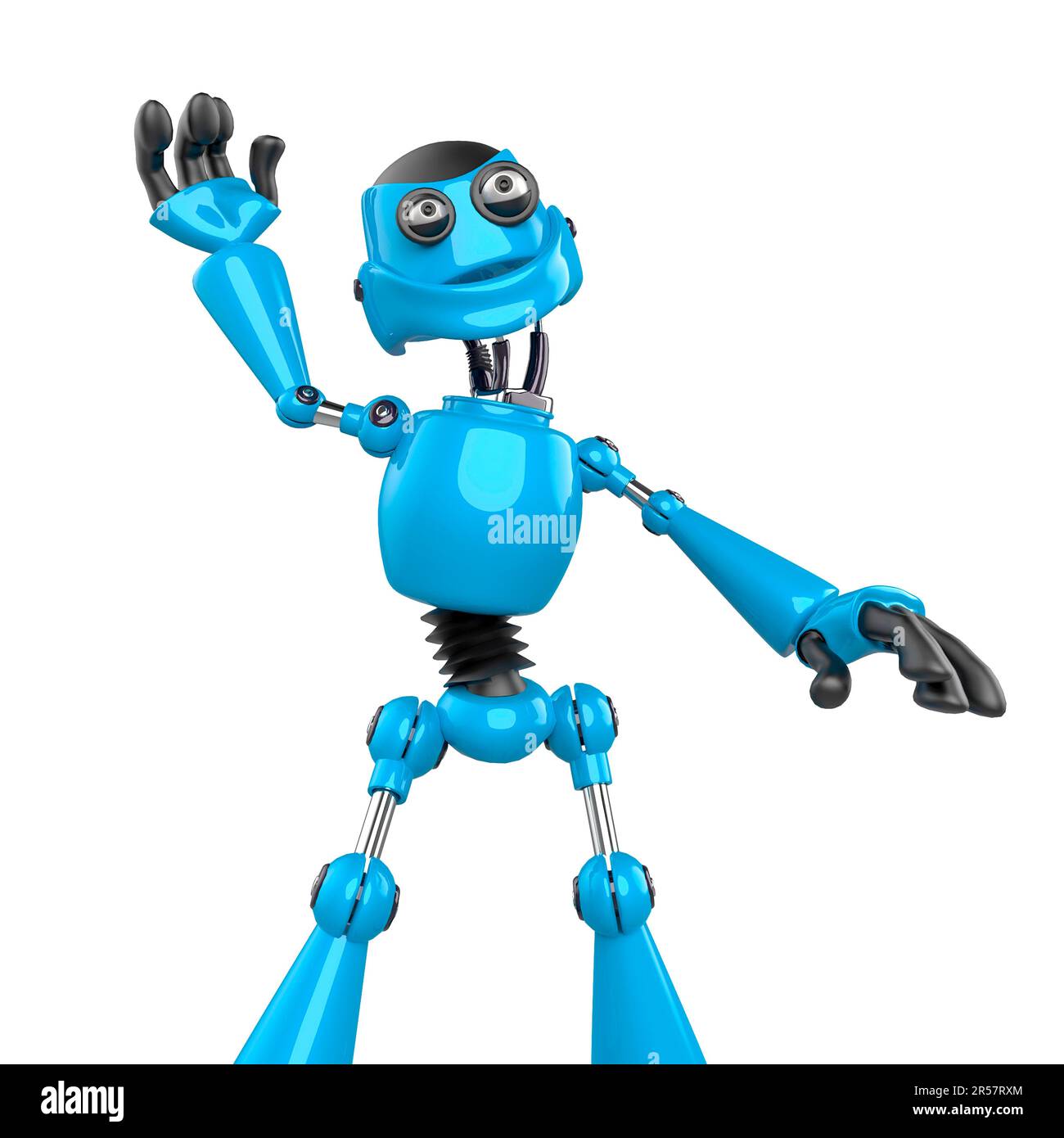 nice robot is dancing, 3d illustration Stock Photo - Alamy