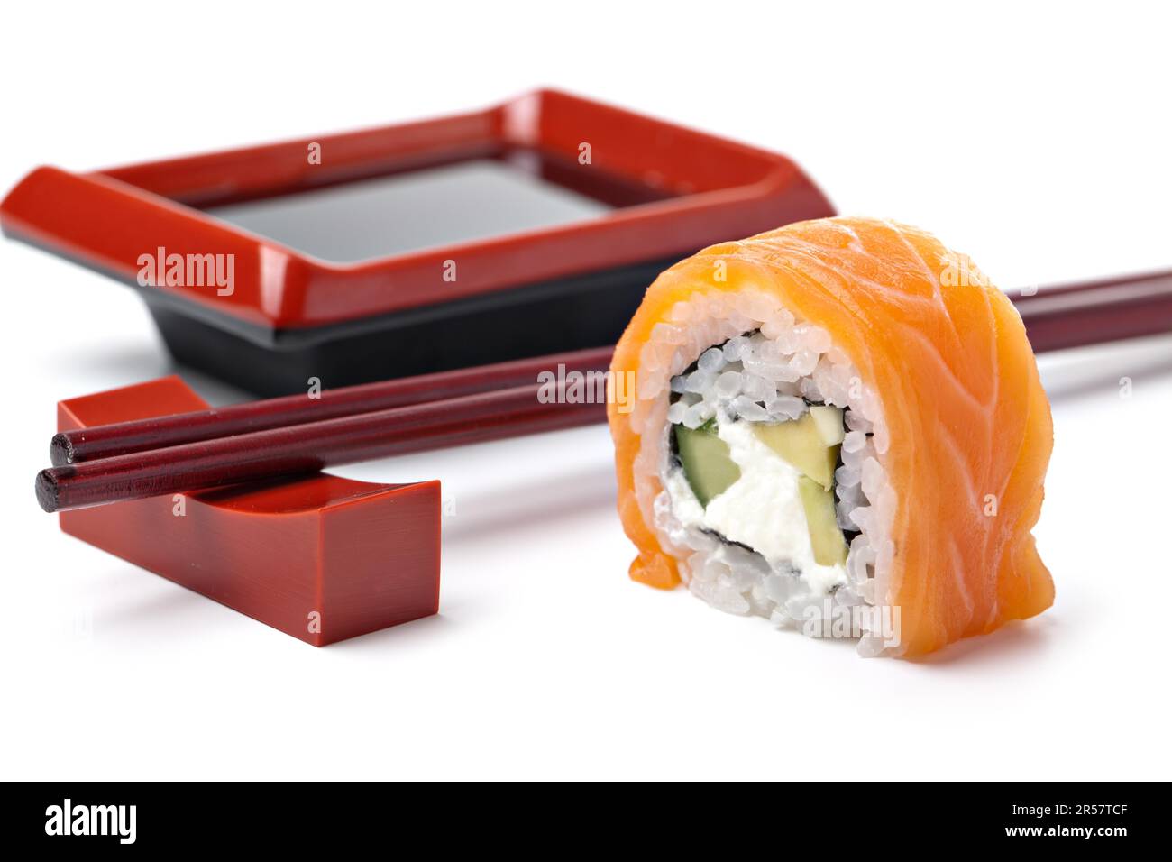 Maki Sushi on a White background Stock Photo - Alamy