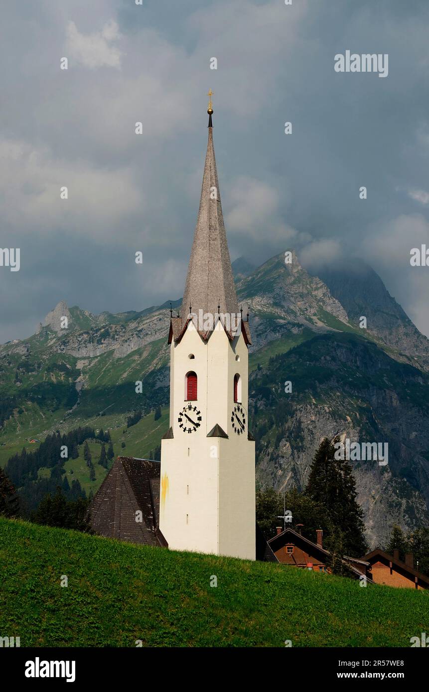 Church, Schoppernau, Bregenzerwald, Hochtannberg Stock Photo - Alamy