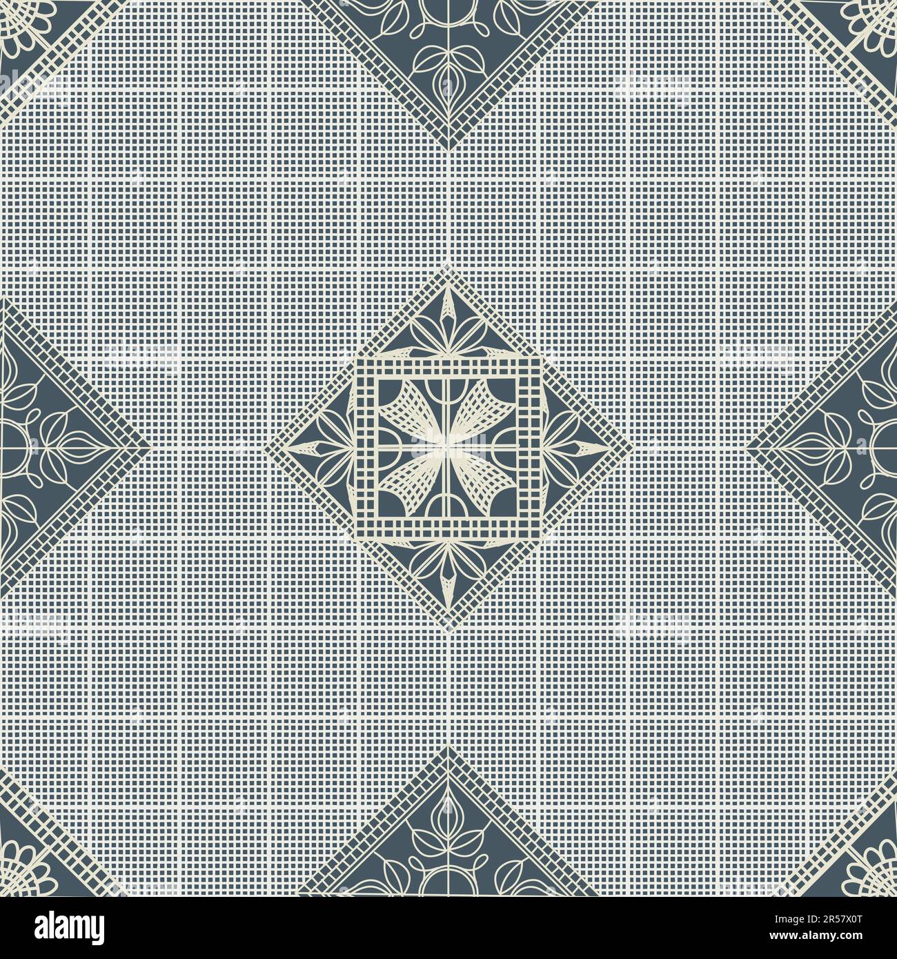 Seamless pattern inspired from traditional Danish Hedebo embroidery ...