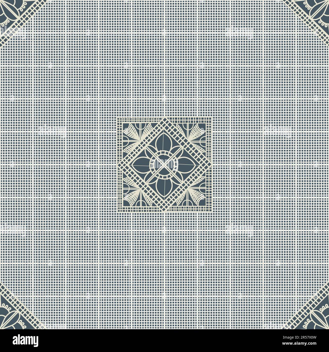 Seamless pattern inspired from traditional Danish Hedebo embroidery ...
