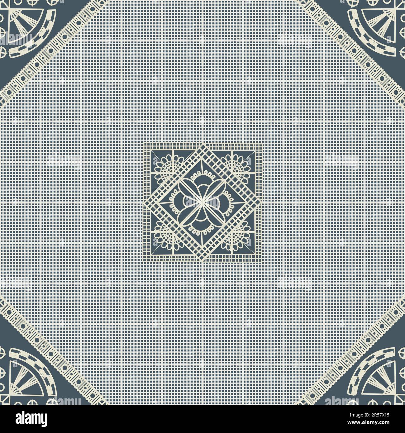 Seamless pattern inspired from traditional Danish Hedebo embroidery ...