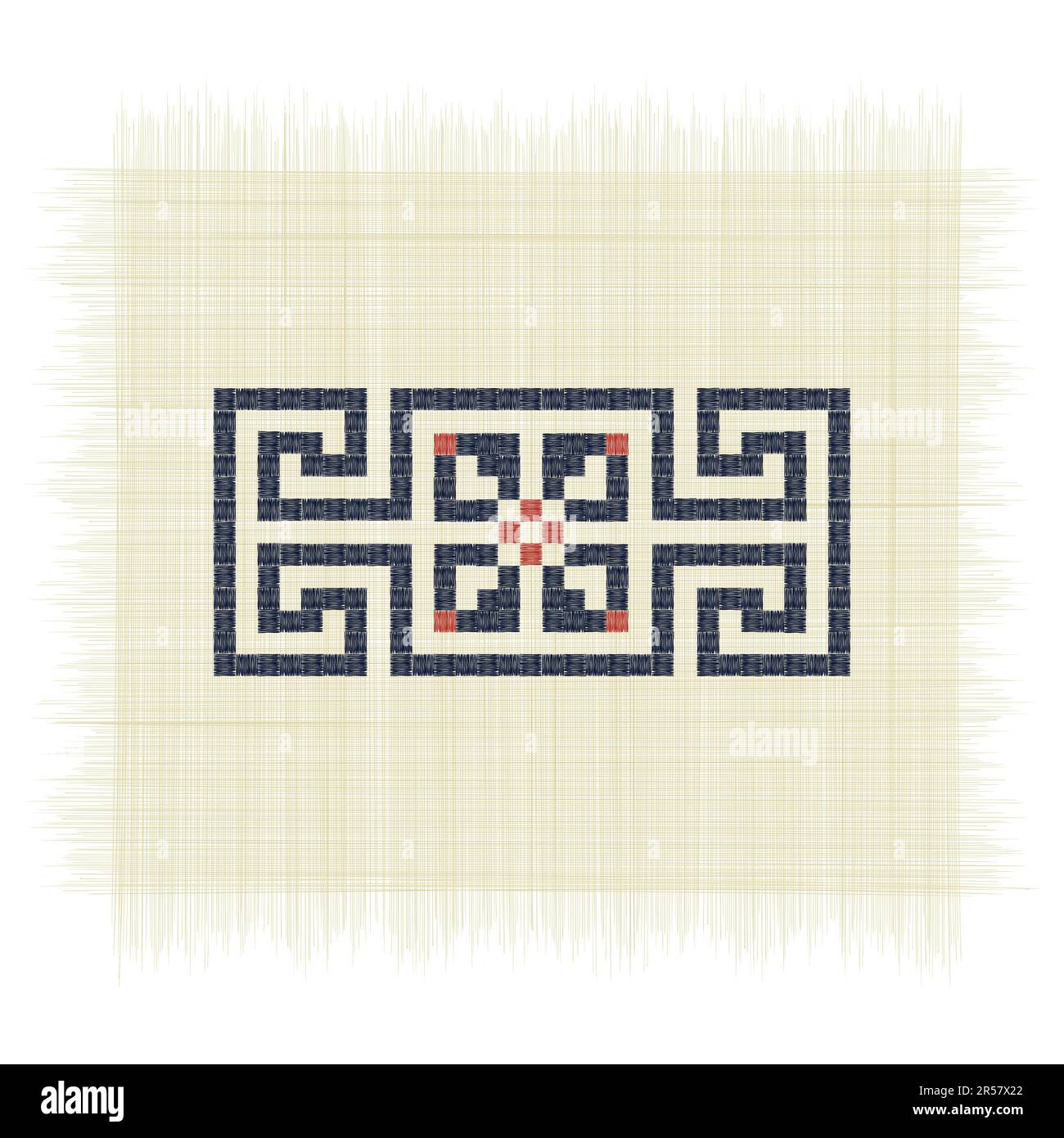 The Road to Egypt, Palestinian embroidery Tatreez symbol drawing over ...