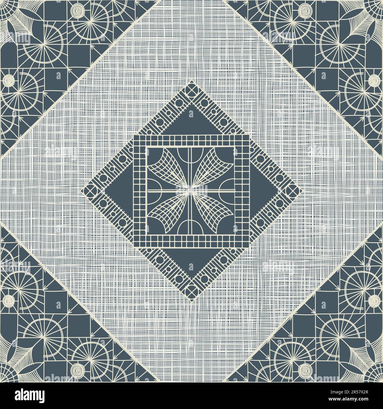 Seamless pattern inspired from traditional Danish Hedebo embroidery ...