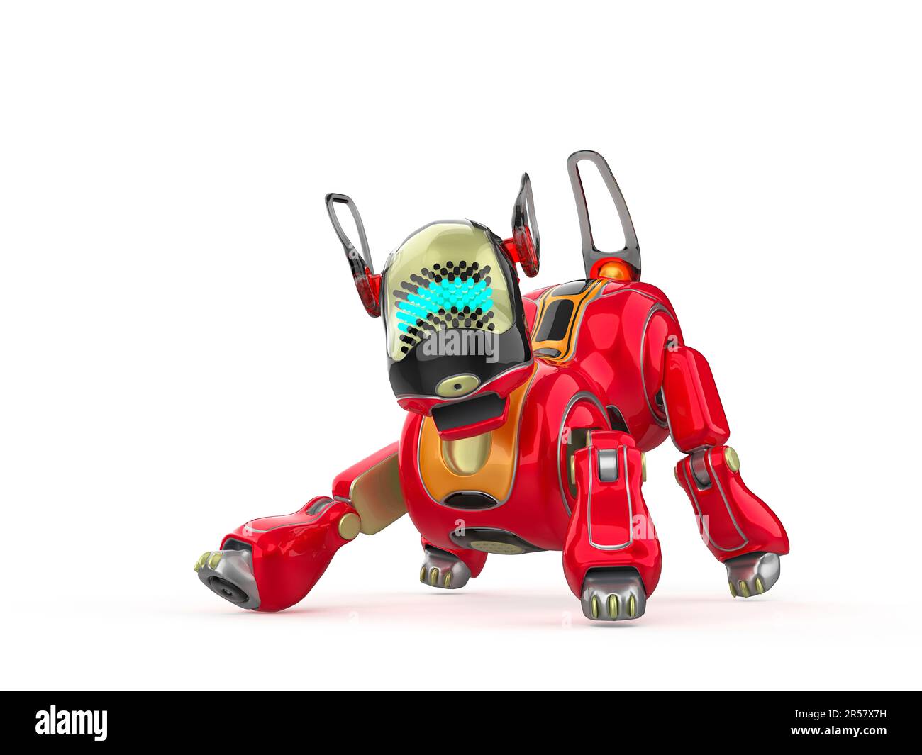 cyber dog cartoon in action, 3d illustration Stock Photo - Alamy