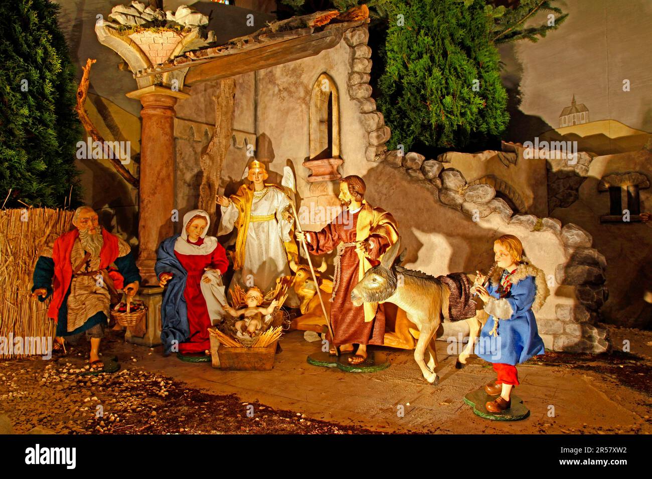 Nativity scene, Mother of God and Child Jesus, Cathedral, Limburg ...