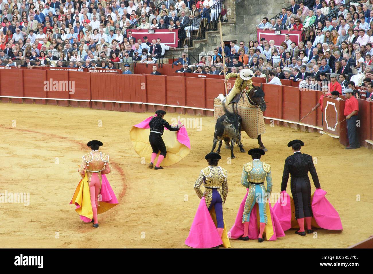 Bullfighting. Plaza de Toros. Seville. Spain Stock Photo - Alamy