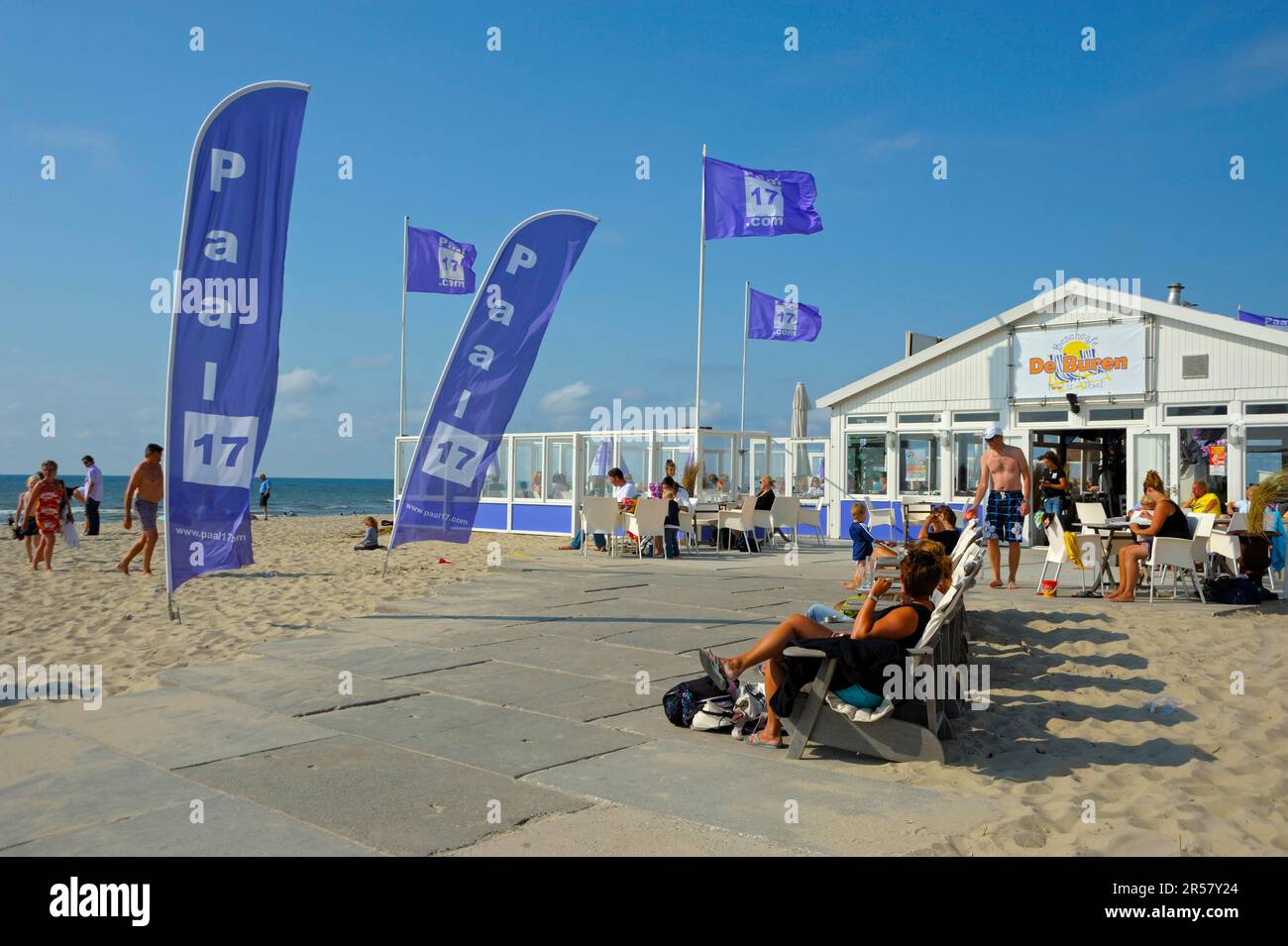 Beach at Paal 17, Texel Island, North Sea, North Holland, Netherlands ...