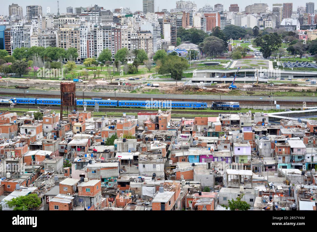 Panoramic aerial view of the most criminal area in Buenos Aires - La ...