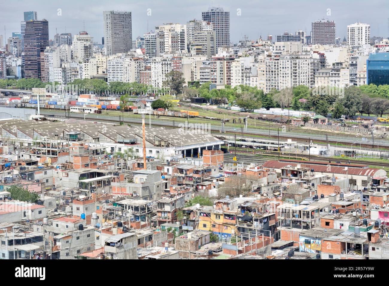 Panoramic aerial view of the most criminal area in Buenos Aires - La ...