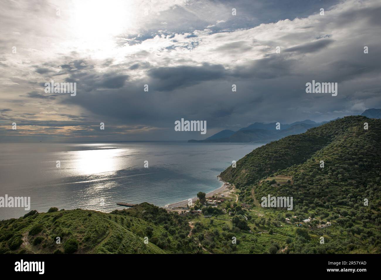 Albania. Balkan Peninsula. Adriatic coast between Vlore and Sarande ...