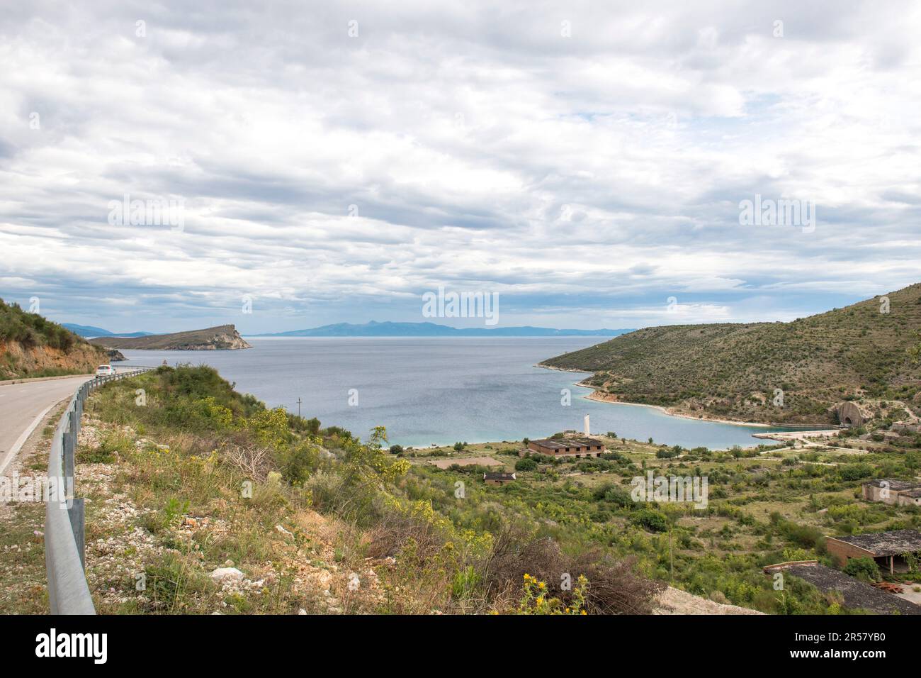 Albania. Balkan Peninsula. Adriatic coast between Vlore and Sarande ...